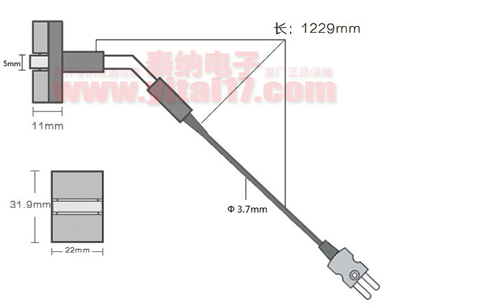 立绅RIXEN温度探头 LP-53-Pb 长柄磁力吸附型热电偶温度测棒官网，价格，温度探头